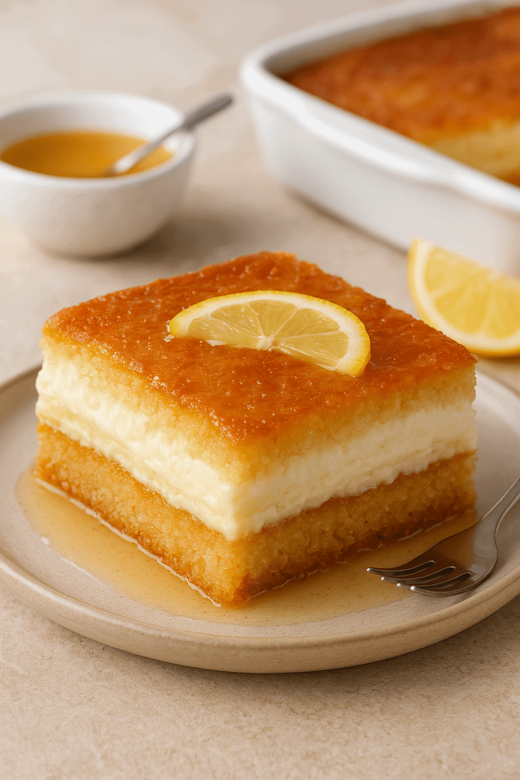 🍰 Creamy Layered Basbousa Recipe – 3 Irresistible Layers of Sweet ...